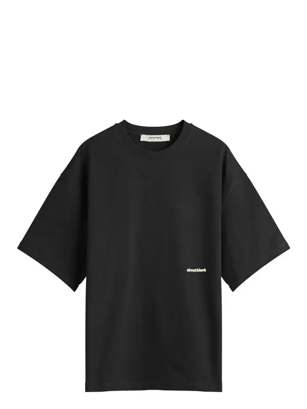 ABOUT:BLANK Box Logo T-shirt - Black/ecru