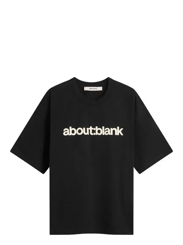ABOUT:BLANK Block T-shirt - Black/oat