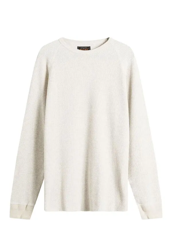 BEAMS Long Sleeve Thermal T-shirt - Oatmeal