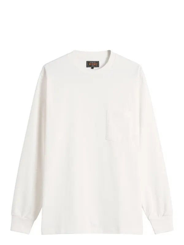 BEAMS Long Sleeve Pocket T-shirt - White
