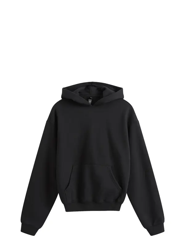 SKIMS Cotton Fleece Pullover Hoodie - Onyx