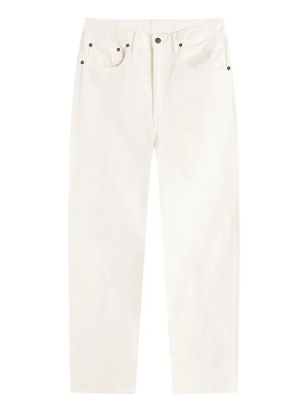 BEAMS Five Pocket Denim Jeans - White