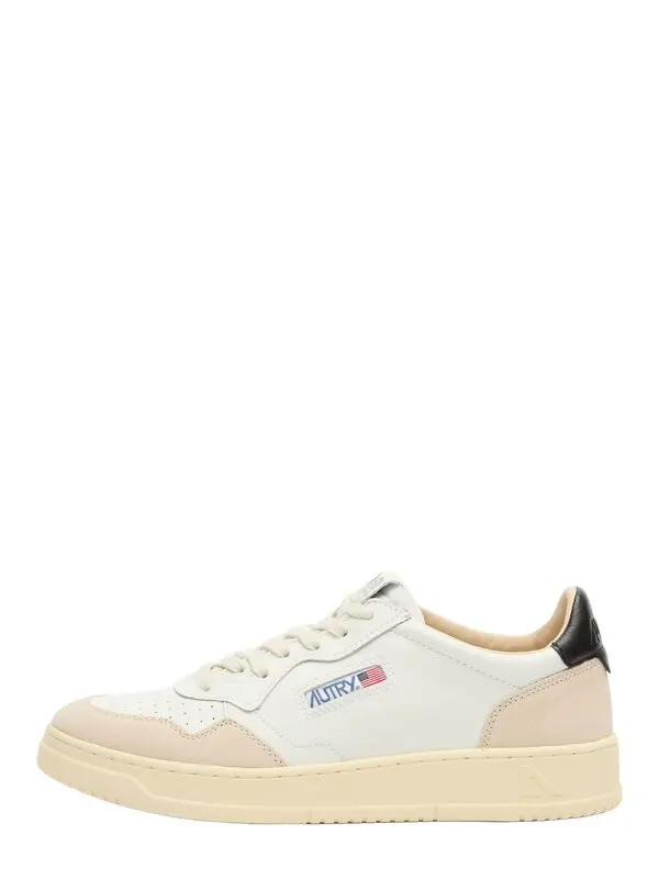 AUTRY Medalist Leather Suede Sneakers - Leather/suede White/black