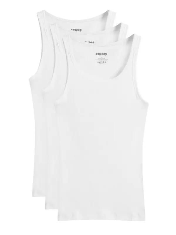 SKIMS Cotton Rib Tank 3-pack - Chalk