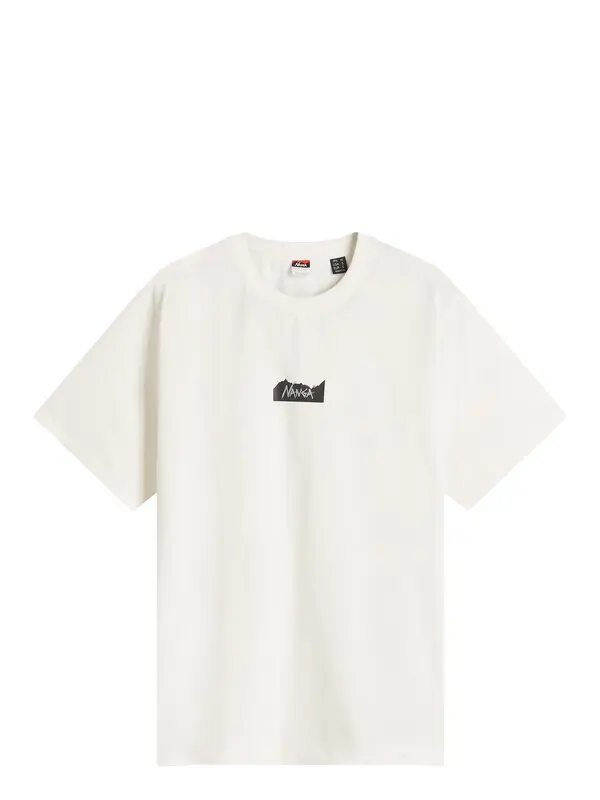 NANGA Eco Hybrid Mt Logo T-shirt - White