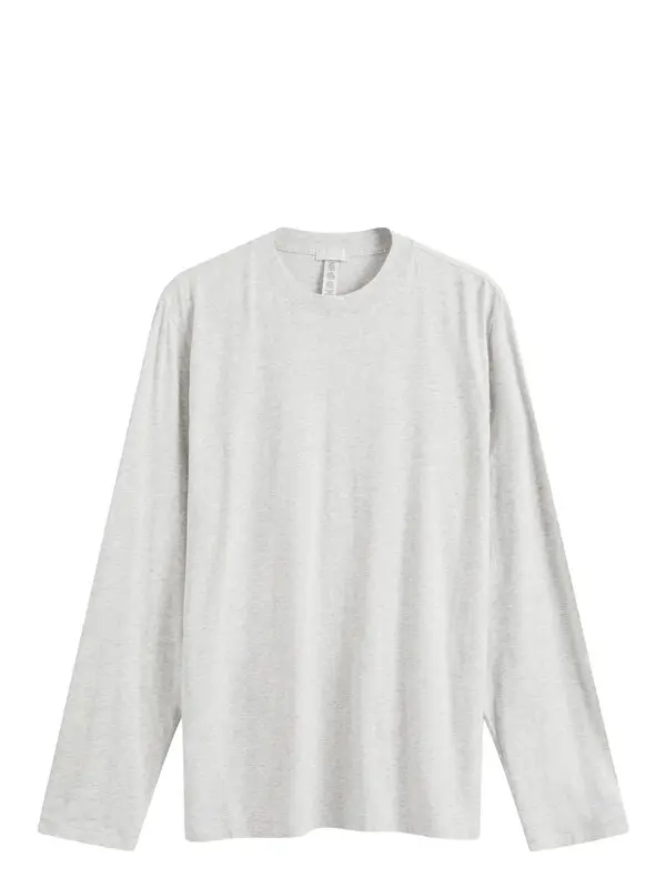 SKIMS Boyfriend Long Sleeve T-shirt - Light Heather Grey