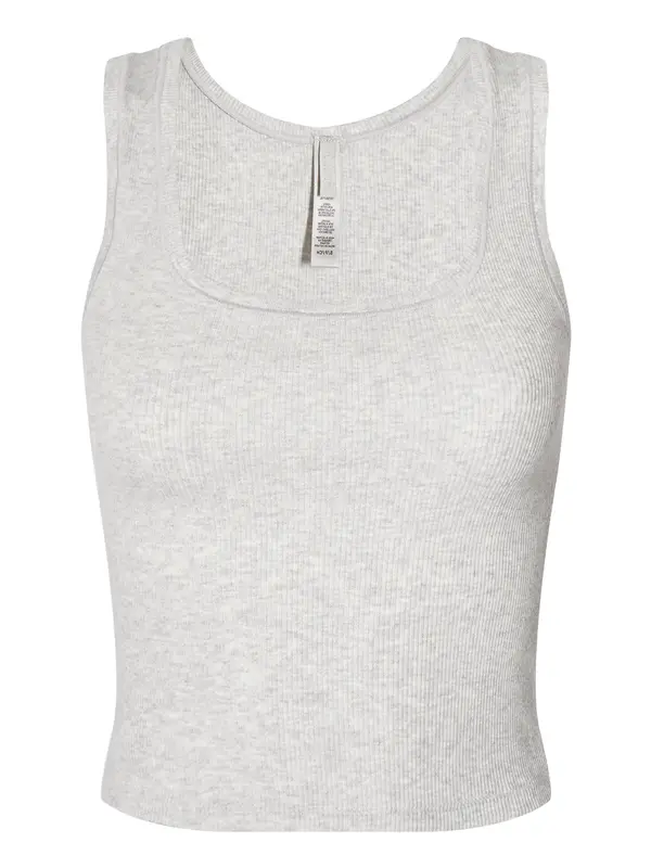 SKIMS Cotton Rib Tank - Light Heather Grey