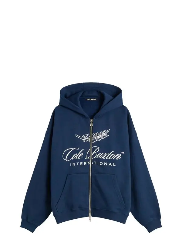 COLE BUXTON International Zip Hoodie - Navy