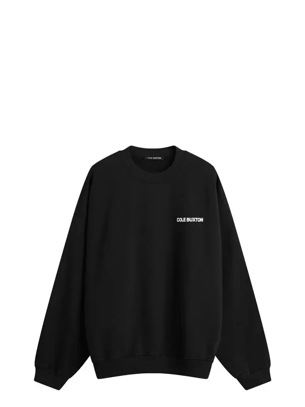 COLE BUXTON Sportswear Crew Sweatshirt - Black
