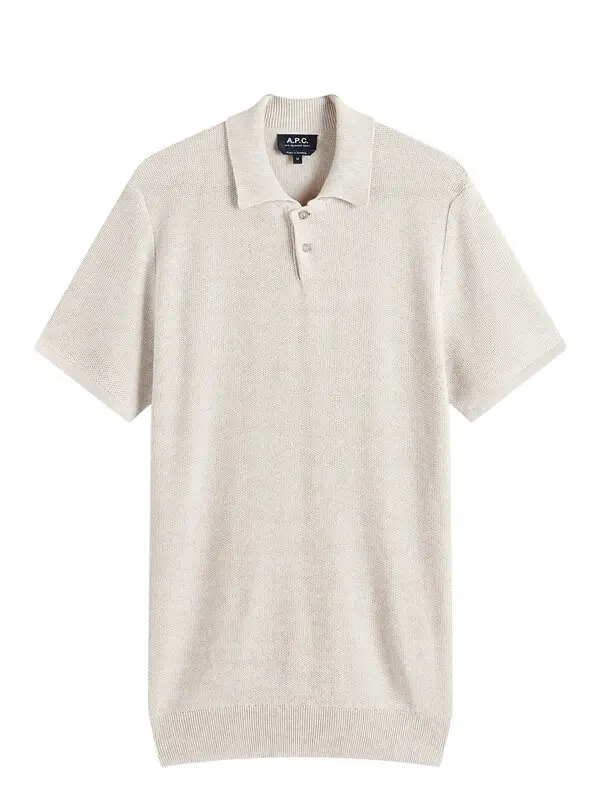 A.p.c. Jay Knit Polo Shirt - Beige