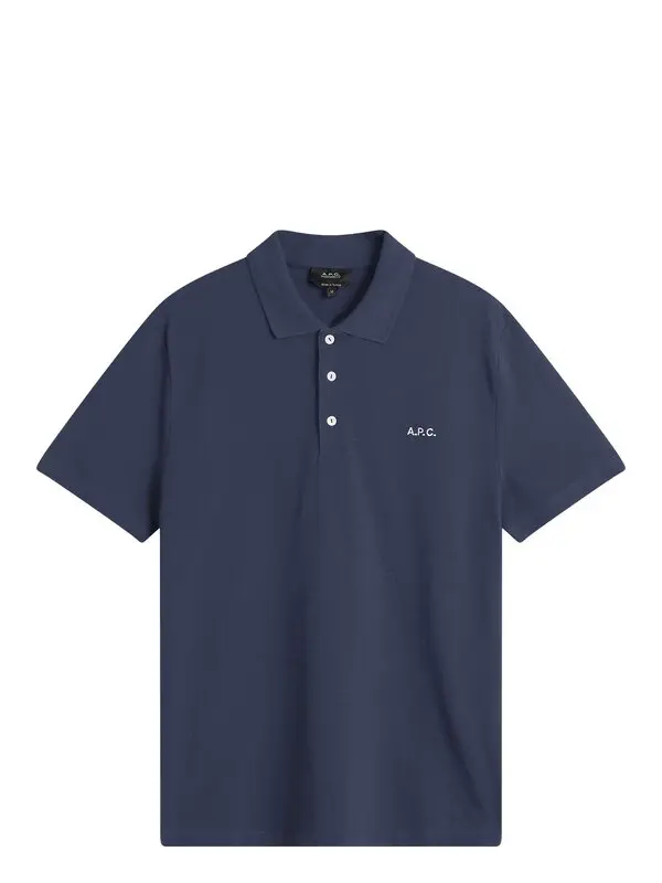 A.p.c. Carter Logo Polo Shirt - Dark Navy