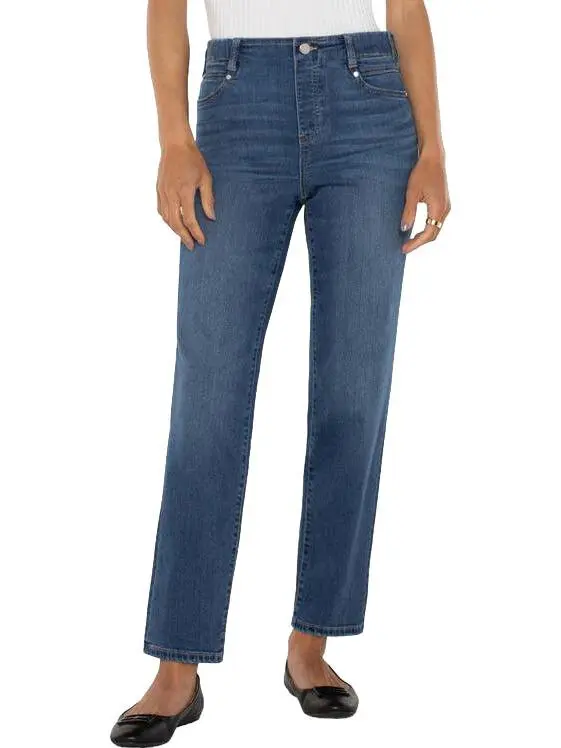 LIVERPOOL Gia Glider Slim Fit Pull-on Crop Jeans - Sage Creek