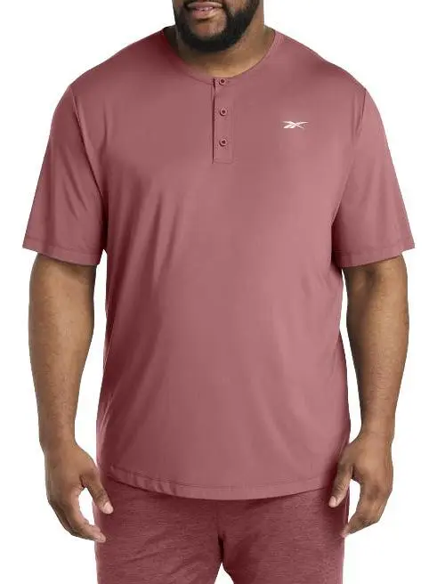 REEBOK Performance Henley T-shirt - Sedona Rose
