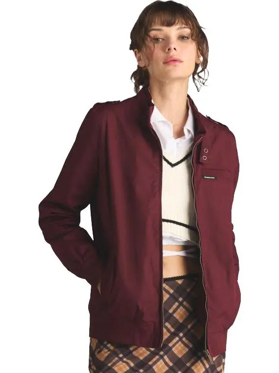 MEMBERS ONLY Classic Iconic Racer Jacket - Burgundy