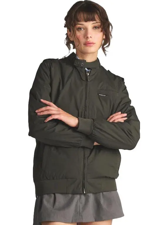 MEMBERS ONLY Classic Iconic Racer Jacket - Dark Green