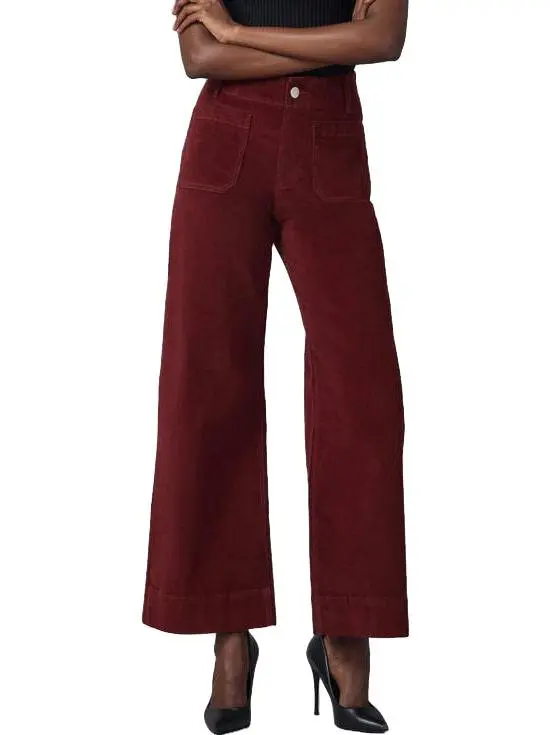 LOLA JEANS Colette High-rise Wide Leg Jeans - Syrah Red