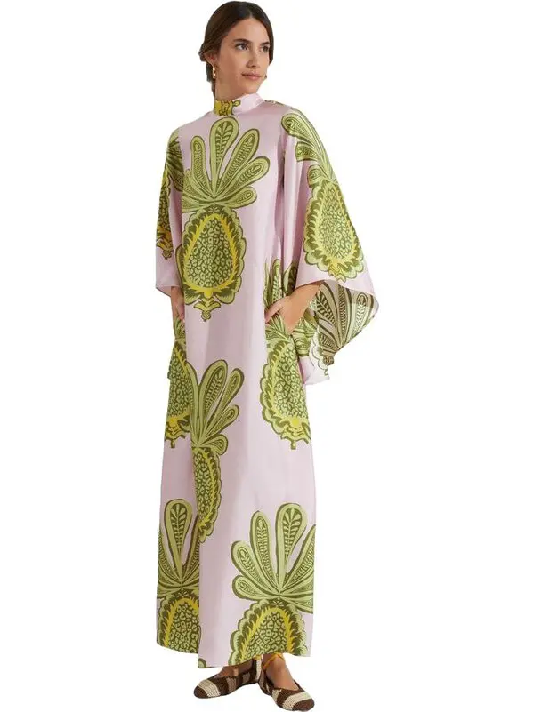 La DoubleJ Magnifico Maxi Dress - Big Pineapple Pink