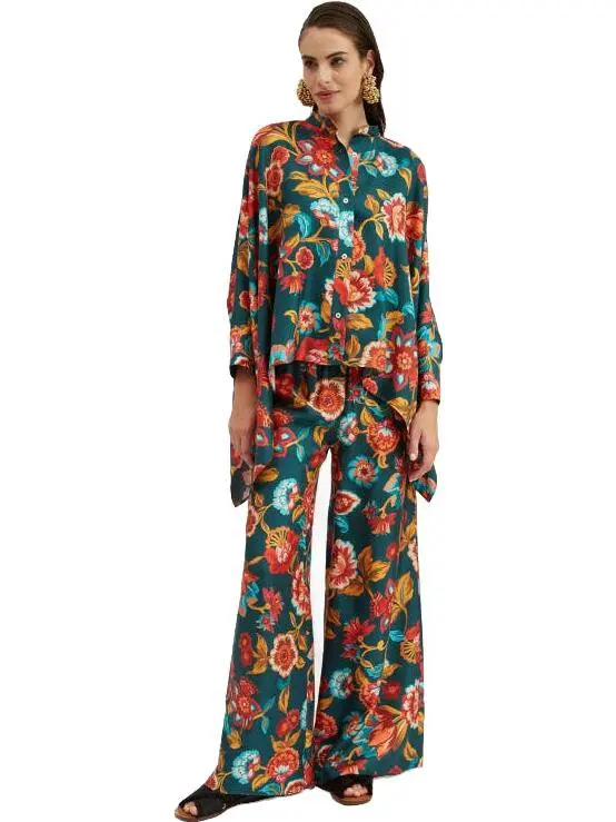 La DoubleJ Foulard Silk Shirt - Hottie Emerald
