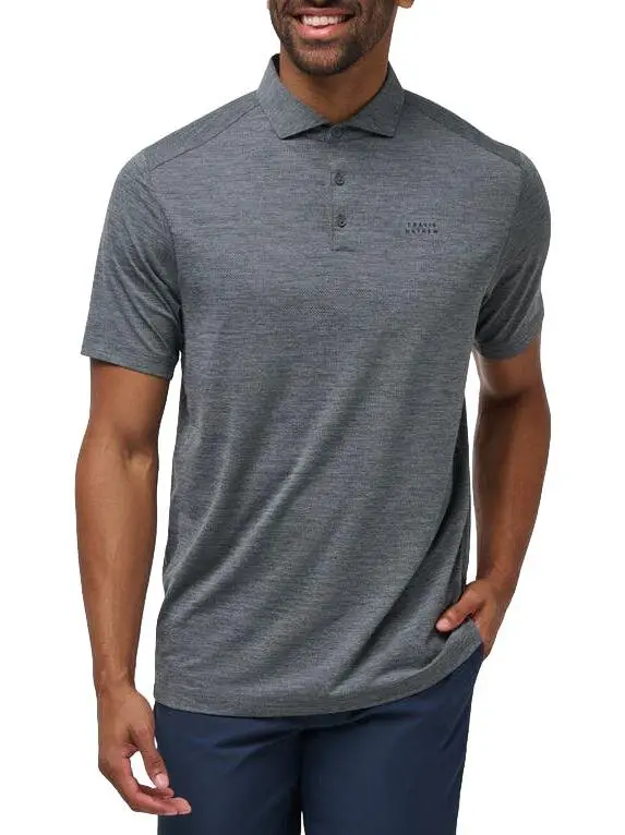 Travis Mathew Heater Pro Performance Golf Polo - Heather Grey