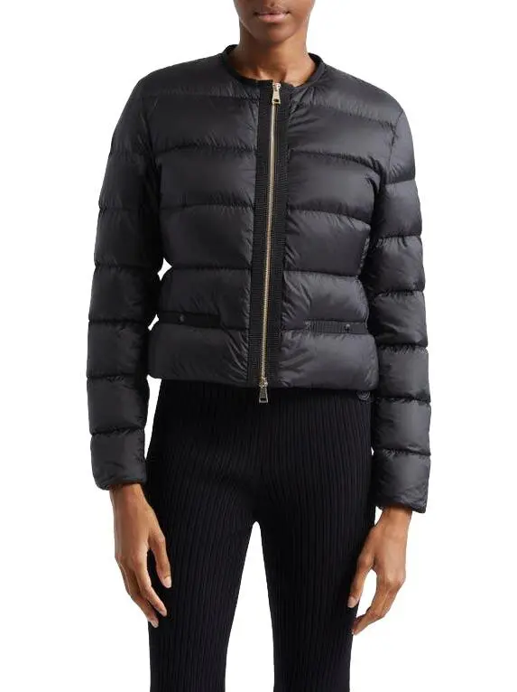 Moncler Laurine Down Crop Jacket - Black