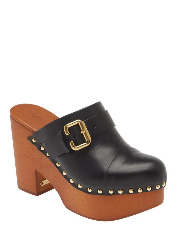 Chloé Jeanette Platform Clog - 001 Black