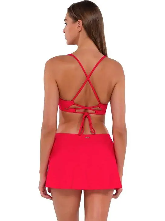SUNSETS Sporty Swim Skirt Bottom - Geranium