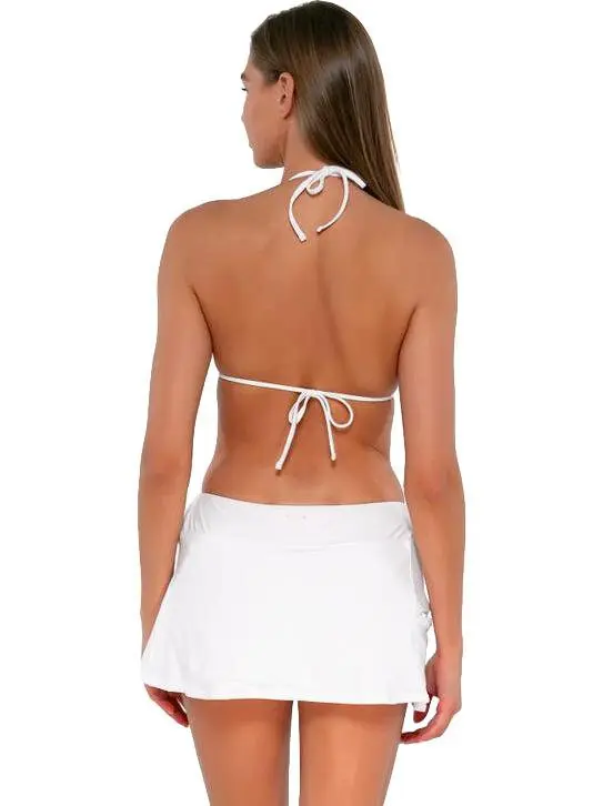 SUNSETS Sporty Swim Skirt Bottom - White Lily