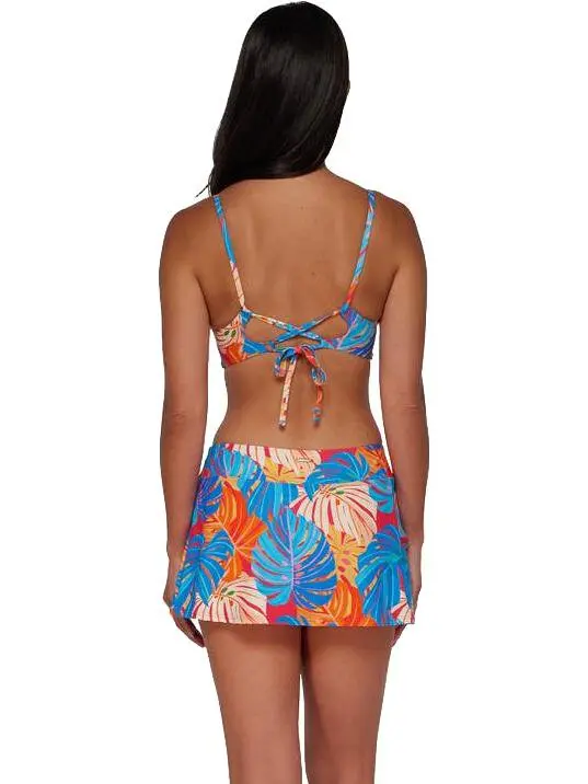 SUNSETS Sporty Swim Skirt Bottom - Zesty Tropicana