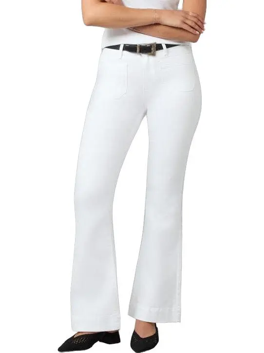 LOLA JEANS Alice High Rise Flare Jeans - White
