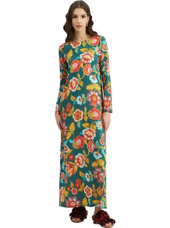 La DoubleJ Long Sleeve Swing Dress - Hottie Emerald