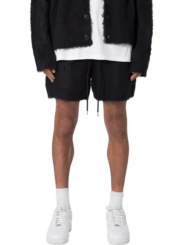 Mnml Fuzzy Sweat Shorts - Black