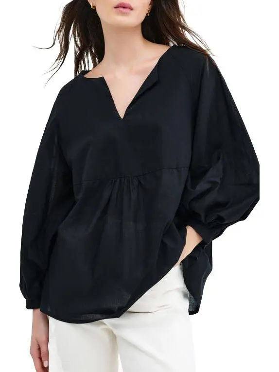 MARCELLA Kissena Cotton Top - Black
