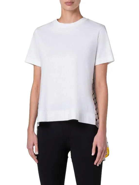 Akris Skyscraper Cotton T-shirt - Cream-multicolor