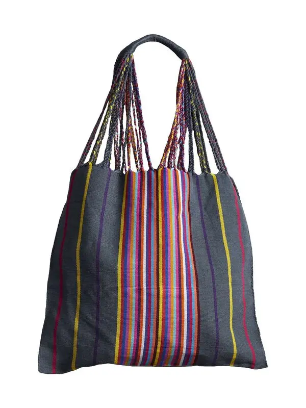 VERVE CULTURE Chiapas Woven Hammock Tote - Grey
