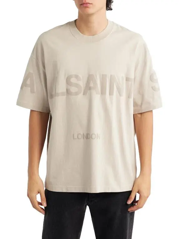 ALLSAINTS Biggy Logo Graphic T-shirt - Sandstone Taupe