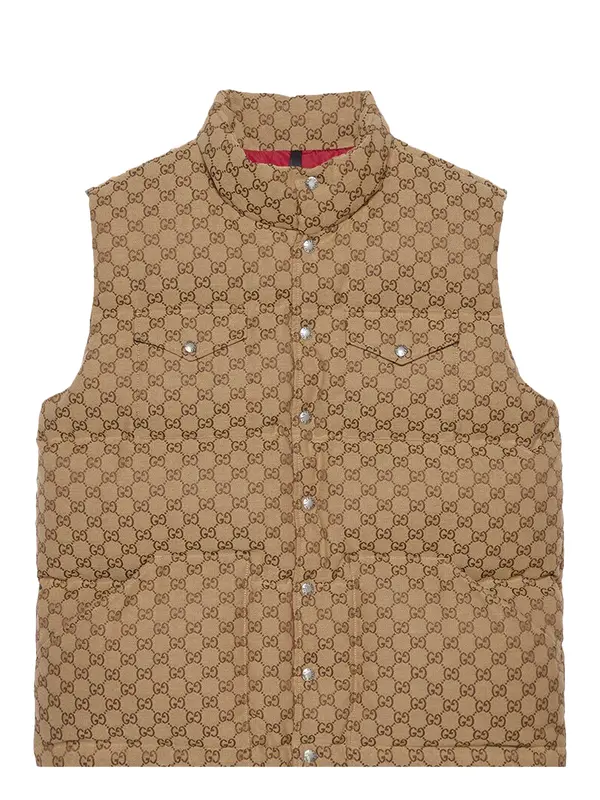 Gucci X The North Face Down Vest - Tan