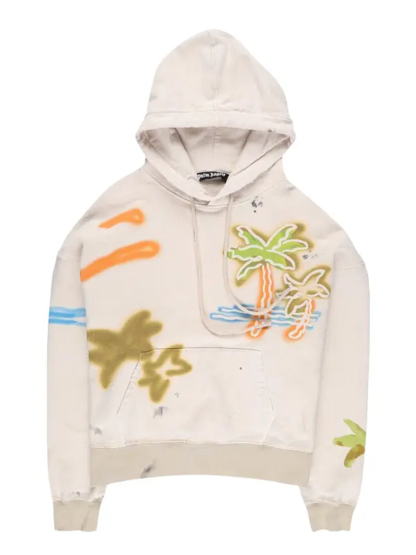 Palm Angels Palm Neon Hoodie - Cream