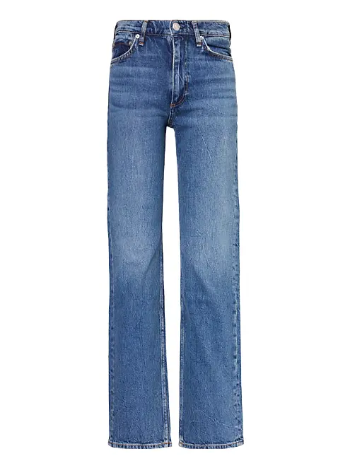 Rag & Bone Harlow Straight-leg Mid-rise Stretch-denim Jeans - Kendra