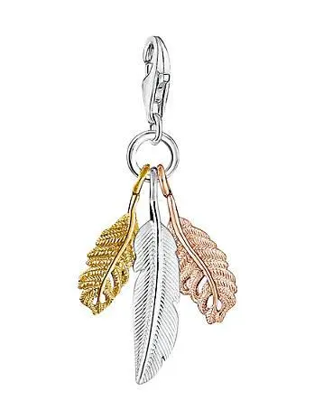 THOMAS SABO Charm Club Feather Charm - Gold-plated Silver