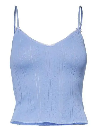 COU COU Slim-fit Cotton Pyjama Top - French Blue