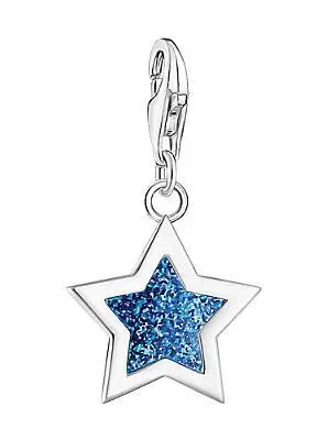 THOMAS SABO Star Sterling-silver And Enamel Pendant Charm - Silver & Enamel