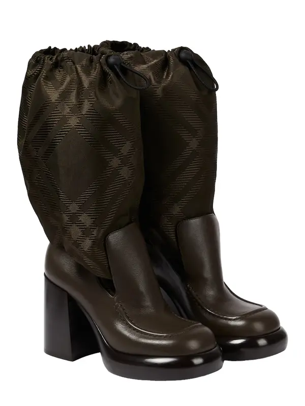 Burberry Check Knee-high Boots - Multicoloured