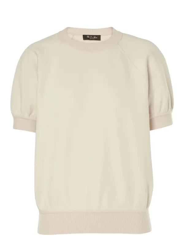 Loro Piana Viera Cotton, Silk, And Cashmere Top - White