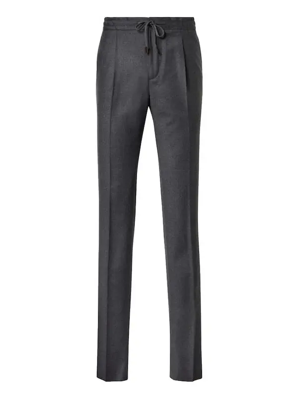 SLOWEAR Incotex Wool Tapered Trousers - Grey