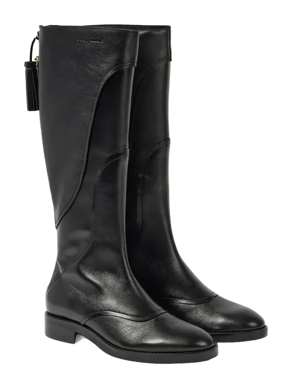 See By Chloé Tassel Leather Knee-high Boots - Black