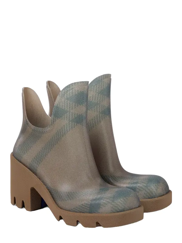 Burberry Check Ankle Boots - Pink