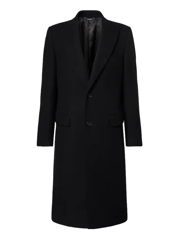 Dolce & Gabbana Wool-blend Overcoat - Black