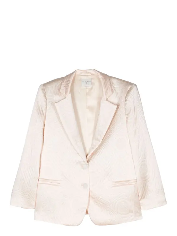 FORTE_FORTE Quilted Single-breasted Blazer - Neutrals