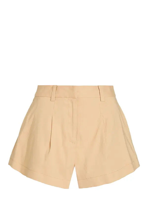 Derek Lam 10 Crosby Linen-blend Shorts - Beige
