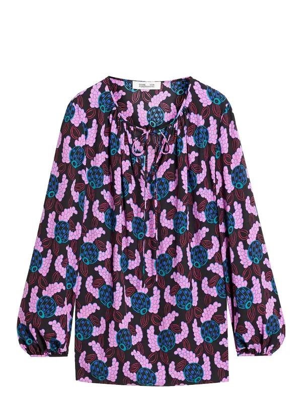 Diane Von Furstenberg Freddie Printed Blouse - Multicolor